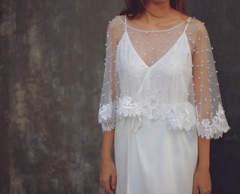 Pearl Bridal Cape Custom Wedding Cover Upbridal Cover Up - Etsy