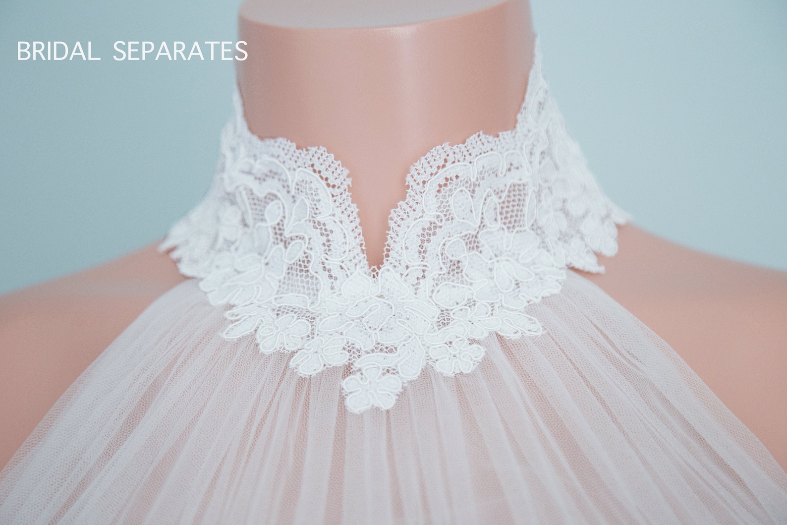 Bridal Dress Topper With Lace Bridal Top Lace Halter Neck - Etsy