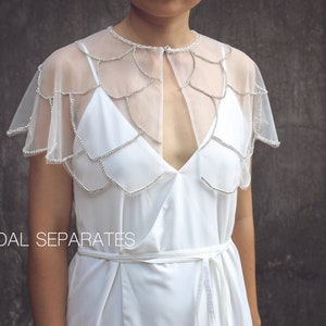 Crystal Bridal Capelet, Rhinestones Wedding Capelet, Rhinestone Bridal ...