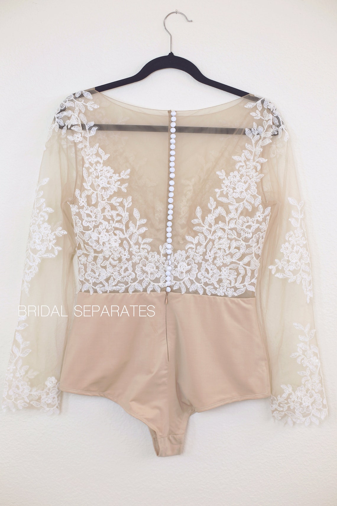 Spitze Braut Body Langarm Braut Body Hochzeit trennt Body | Etsy