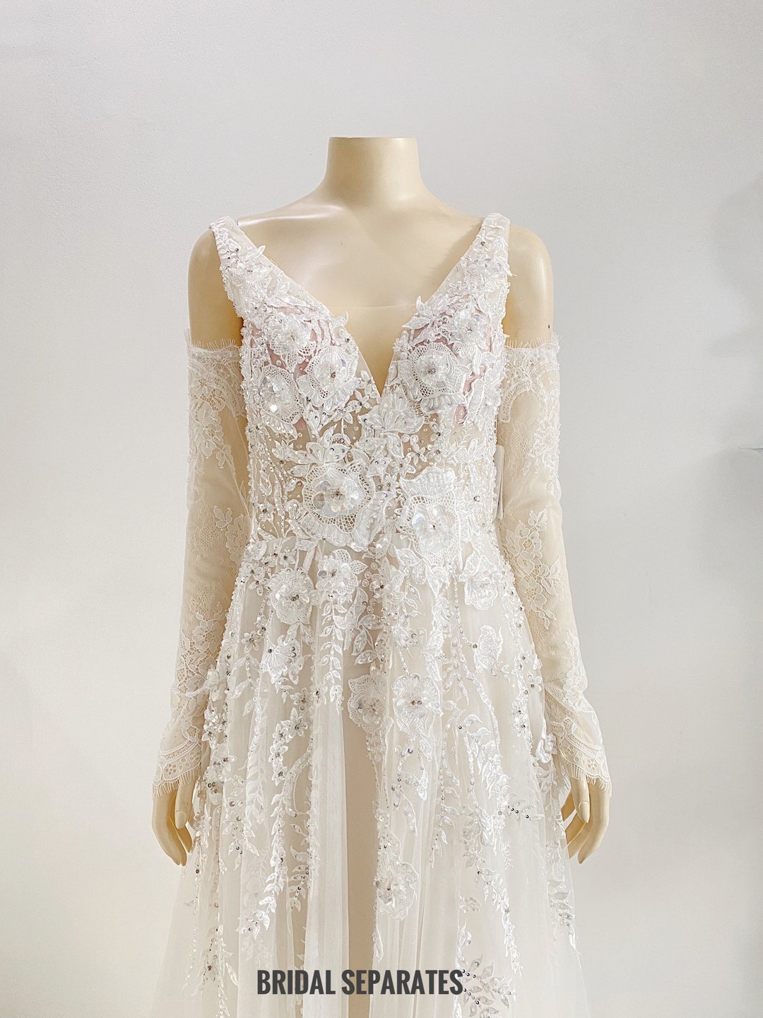 Lace Detachable Bridal Sleeves, Lace Removable Wedding Dress Sleeves ...
