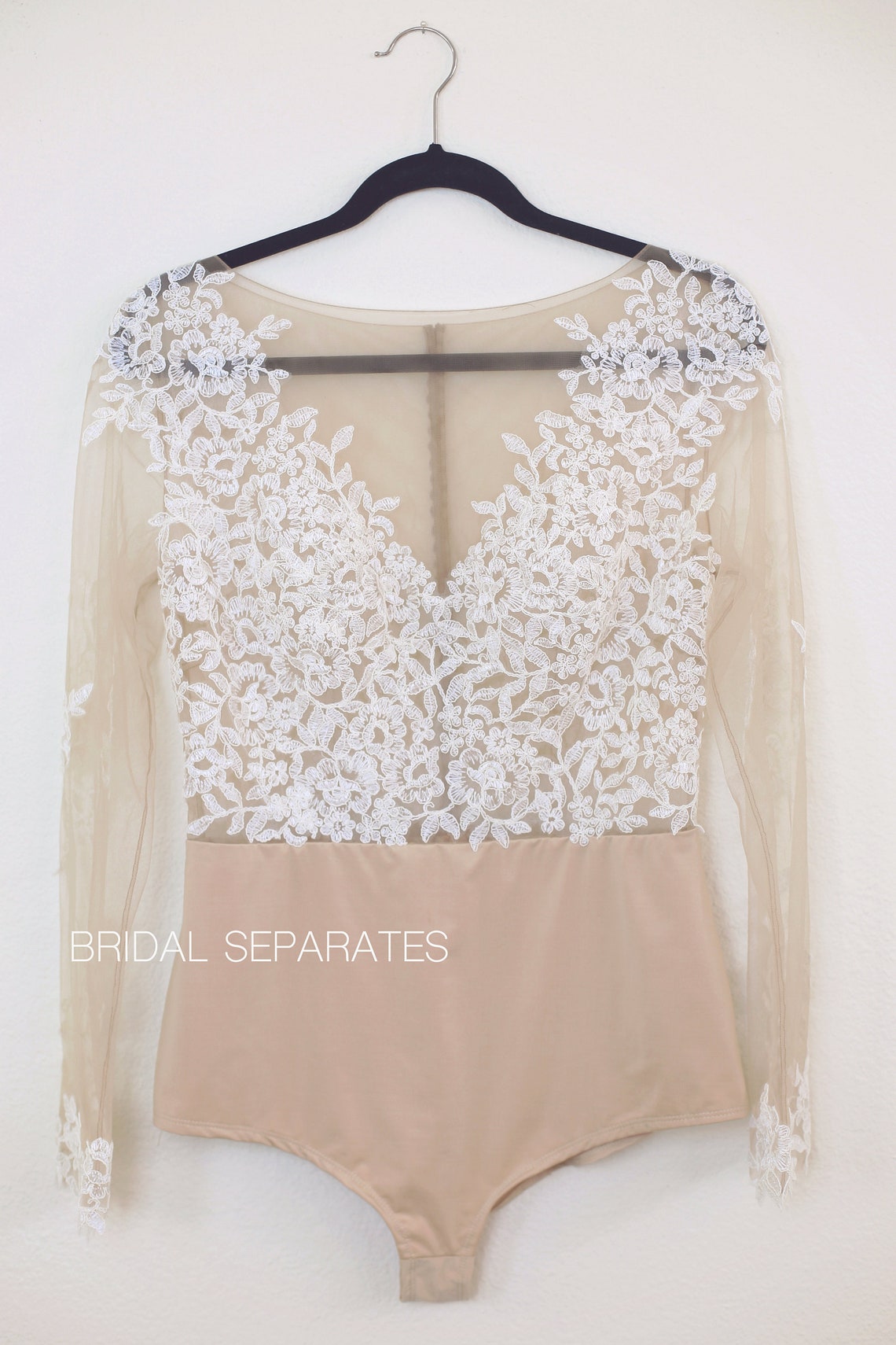Spitze Braut Body Langarm Braut Body Hochzeit trennt Body | Etsy