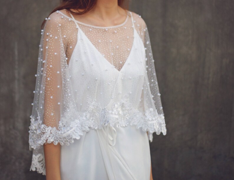 Pearl Bridal Cape Custom Wedding Cover Upbridal Cover Up - Etsy