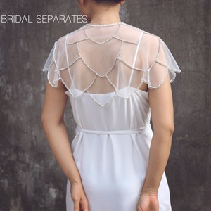 Crystal Bridal Capelet, Rhinestones Wedding Capelet, Rhinestone Bridal ...