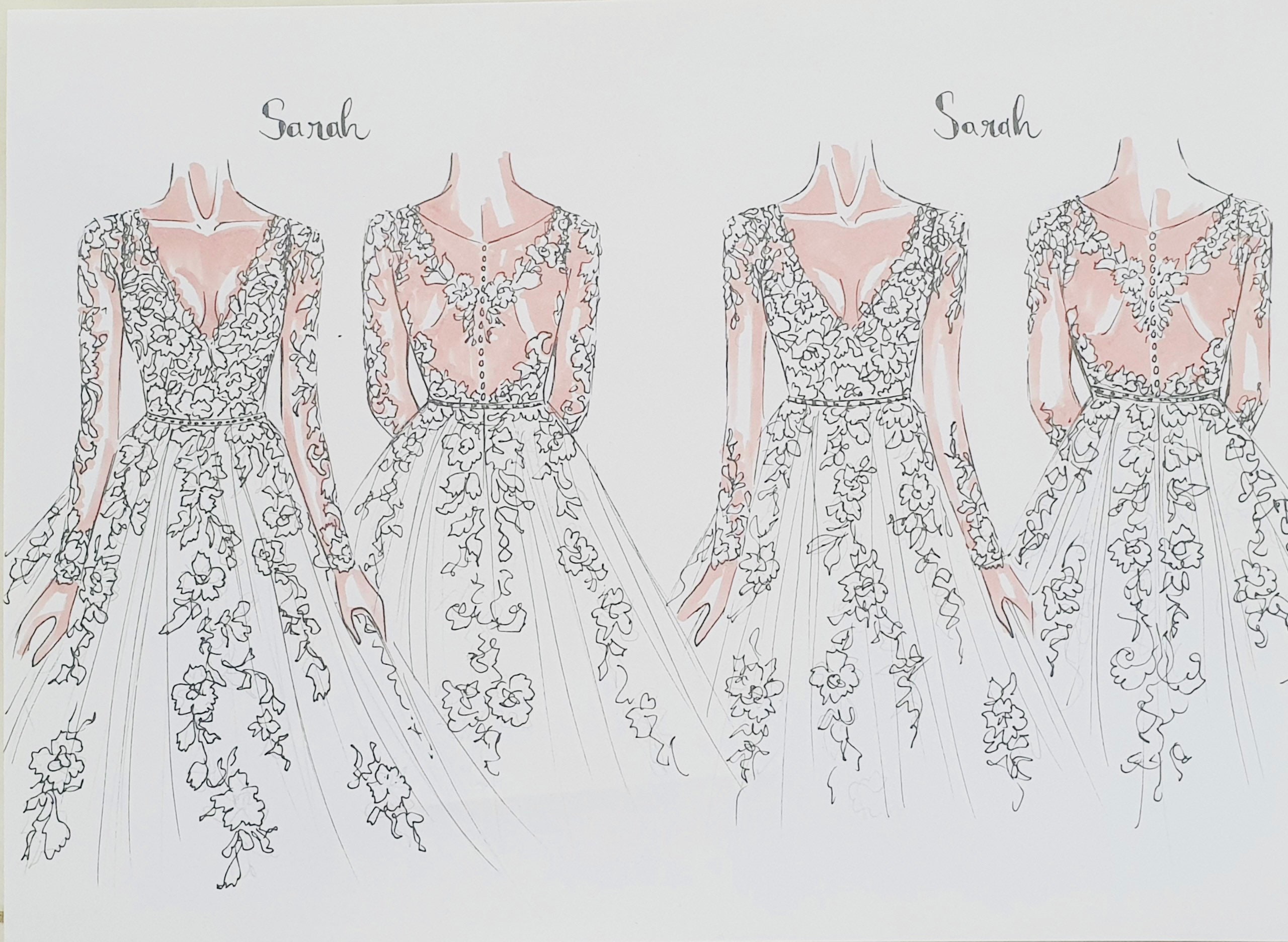 Lace Drawing Fashion