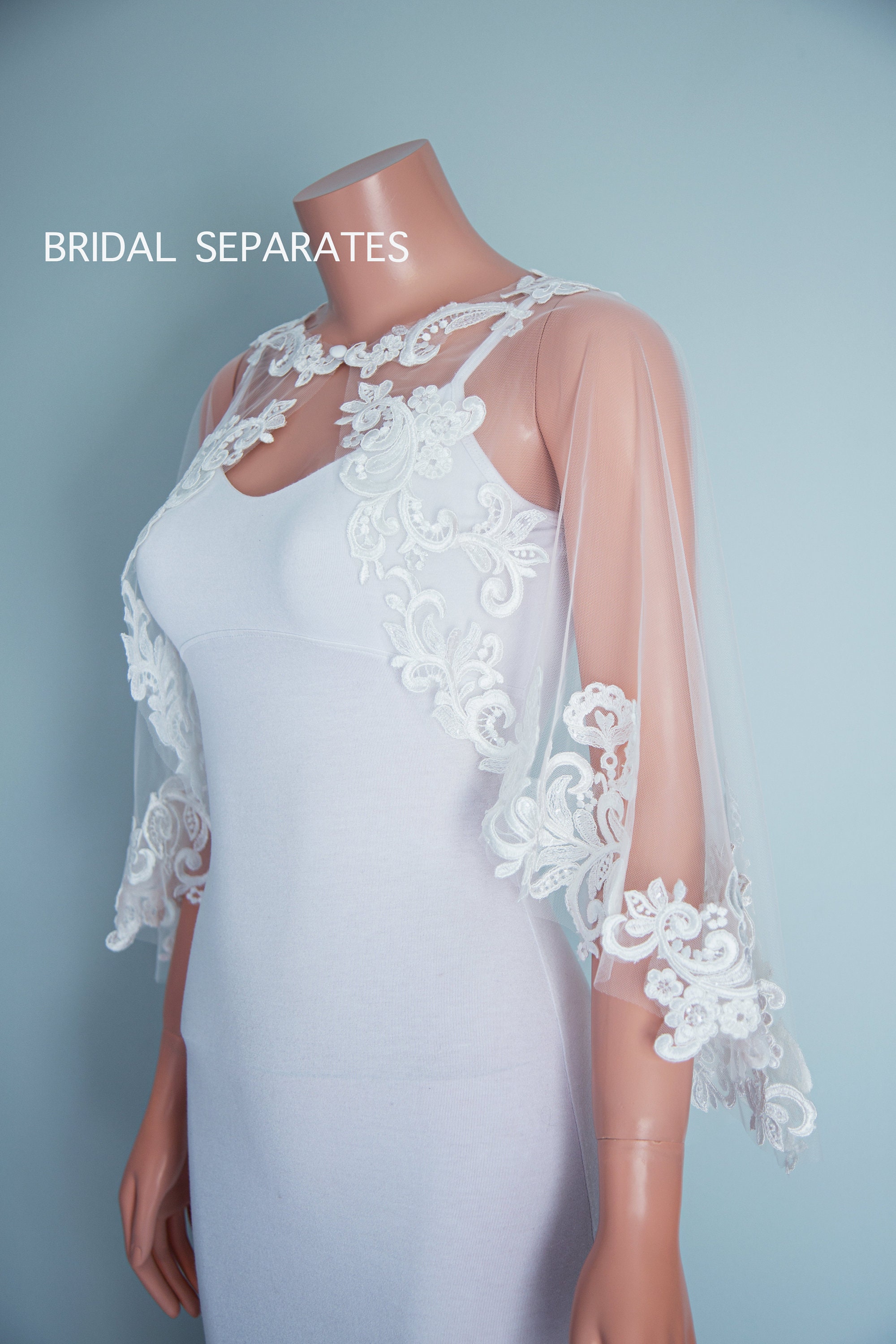 Lace Wedding Capelet Bridal Capelet Bridal Lace Cape Lace - Etsy