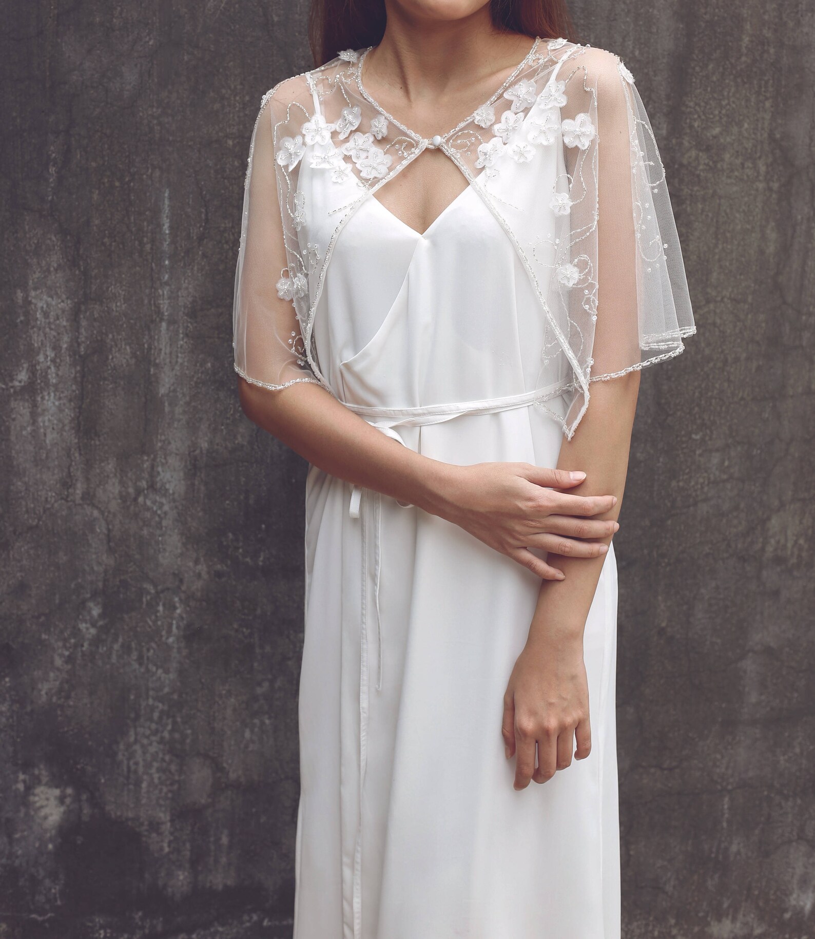 SALE/ Embellished Bridal Cape Embellished Wedding Cape - Etsy