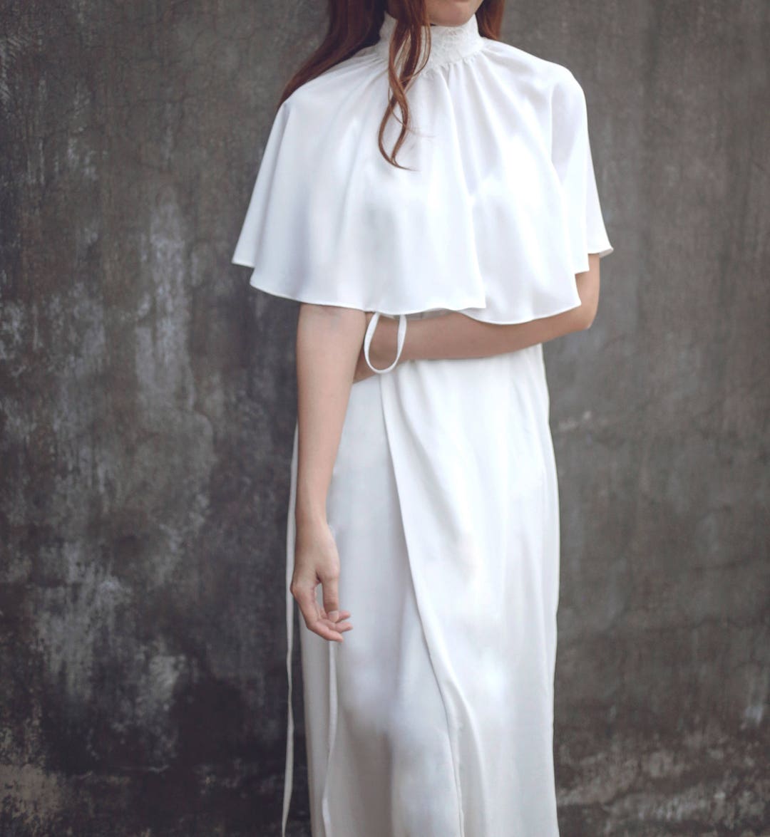 SALE/ Chiffon Bridal Capelet Chiffon Wedding Cape Wedding - Etsy