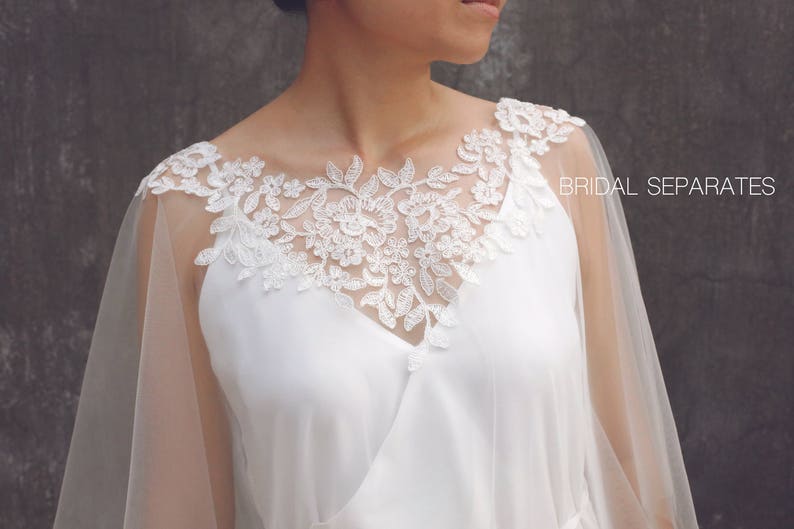 Lace Bridal Separates, Custom Bridal Separates, Wedding Dress Cape ...