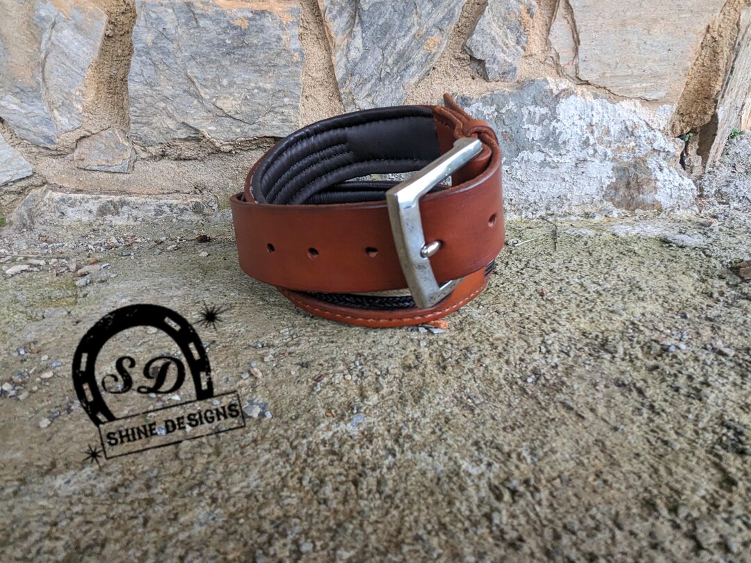 Leather & Horse Hair Padded Belt - Etsy