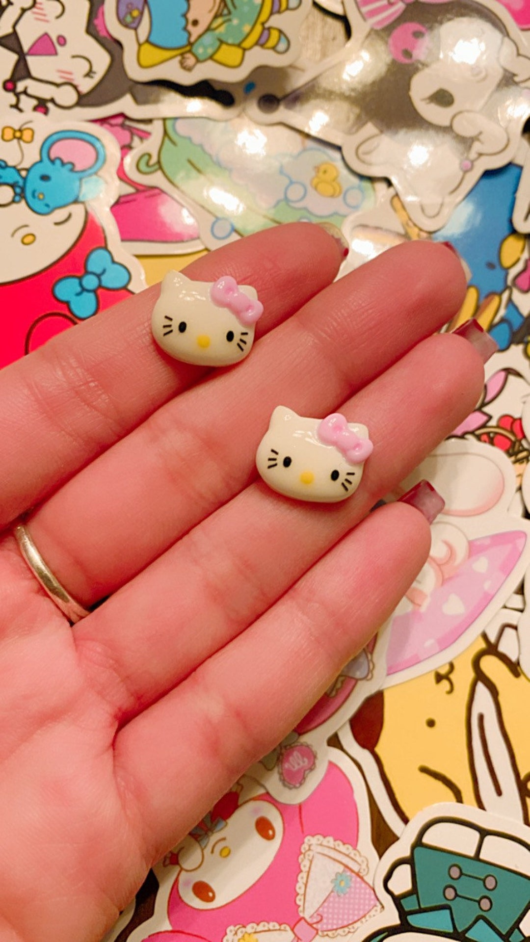 Hello Kitty Earring Studs 3 Hello Kitty Jewelry / Hello Kitty Earrings ...