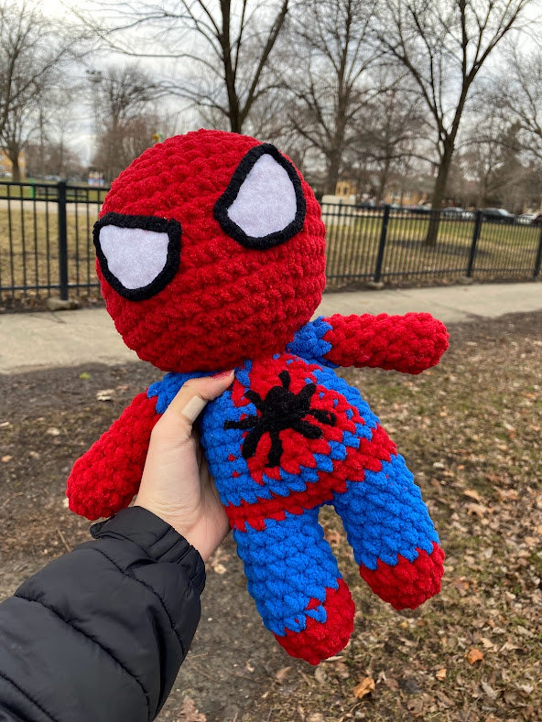 Spider-man Crochet Plush / Handmade Spider-man Plushie / Crochet Spider ...