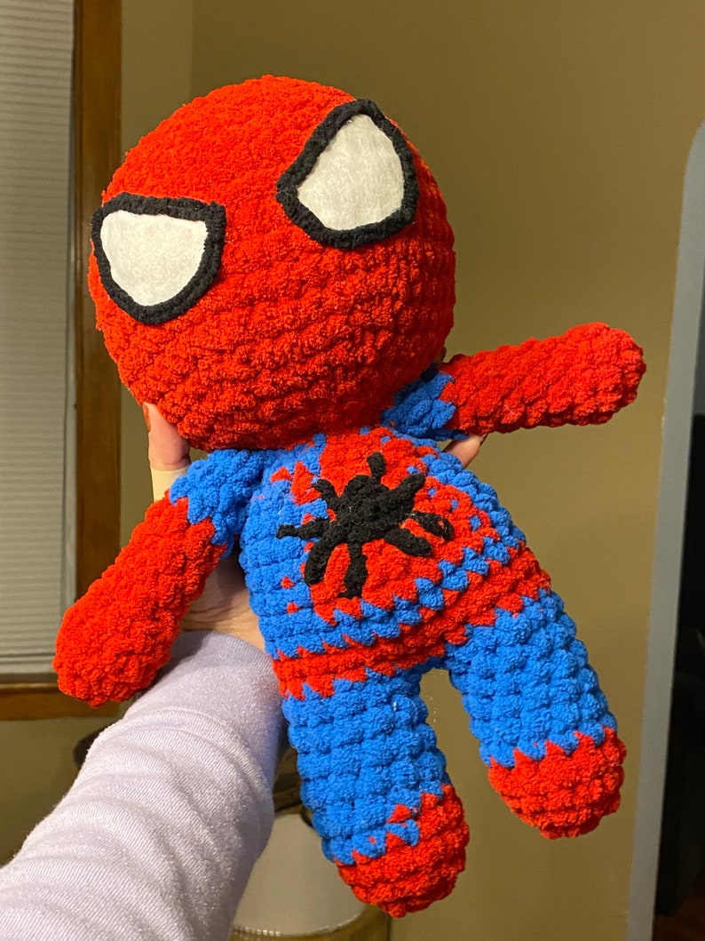 Spider-man Crochet Plush / Handmade Spider-man Plushie / - Etsy