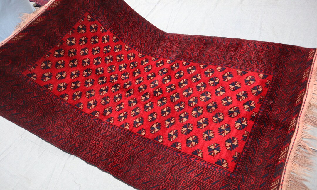 Antique Gorgeous Handmade Afghan Rug, Size 4.8 X 7.3 Feet, Any Room ...