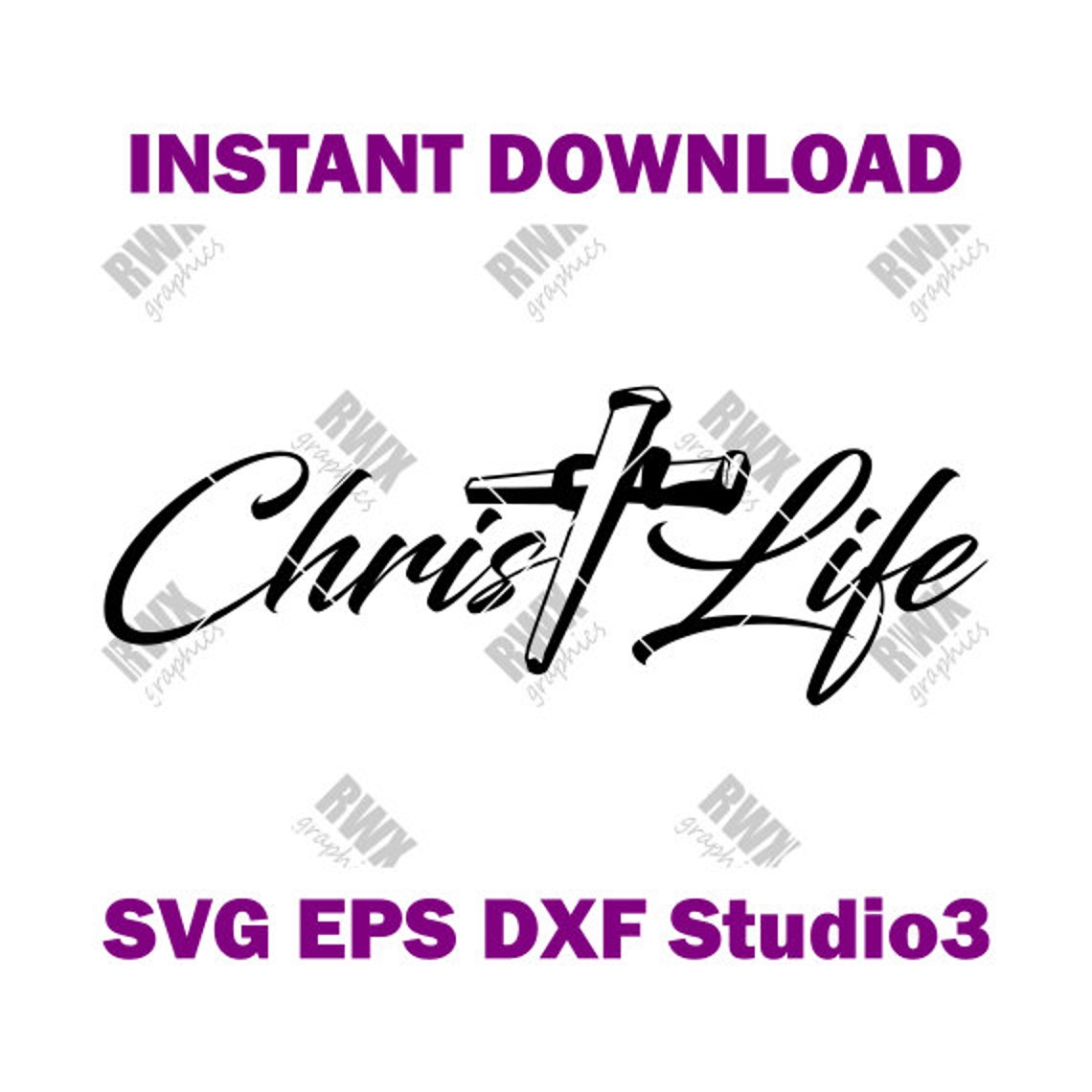 Christ Life DIY Christian Decals Cutting File in Svg Eps Dxf and ...