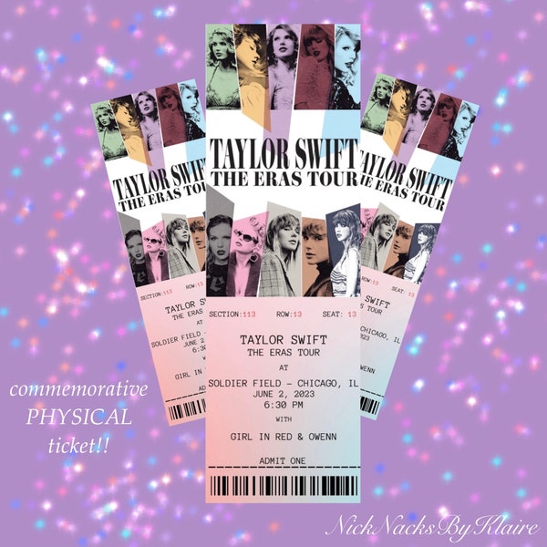 Commemorative Eras Tour Tickets - Etsy