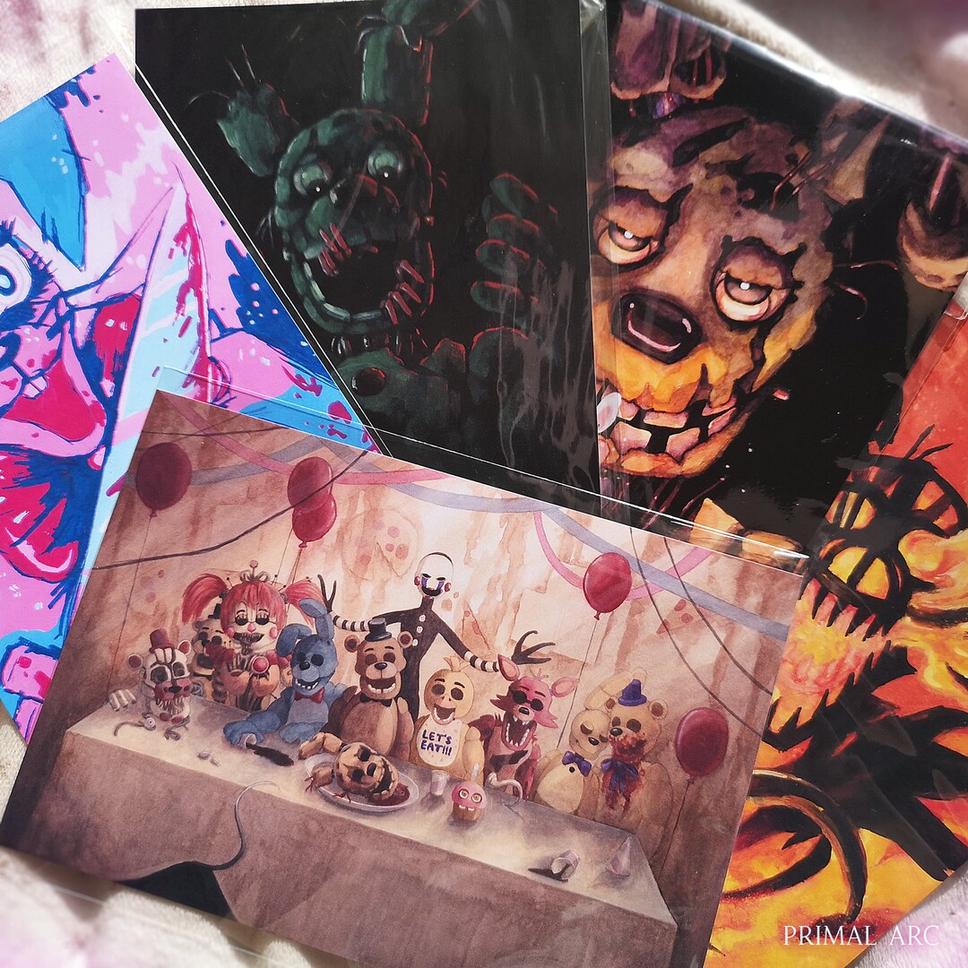 FNAF Small Art Prints Five Nights at Freddy's - Etsy