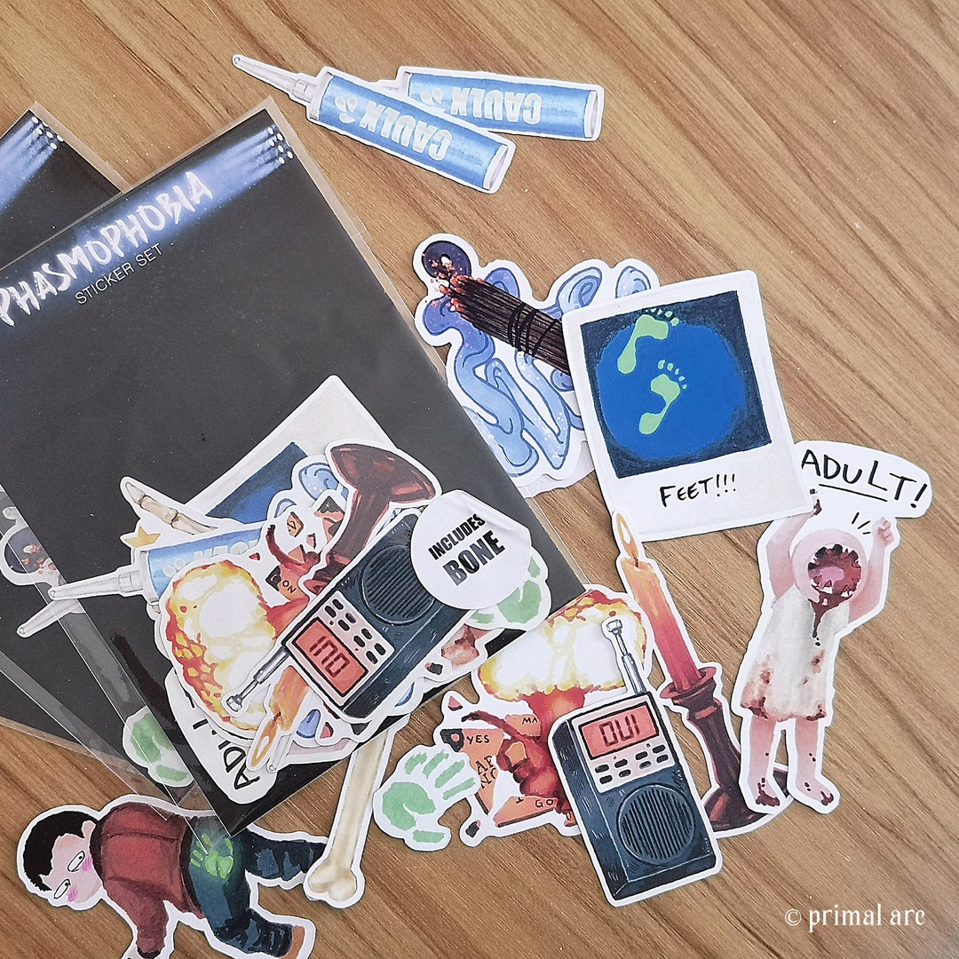 Phasmophobia Sticker Set | Pack of Ten Paper Stickers for Craft ...