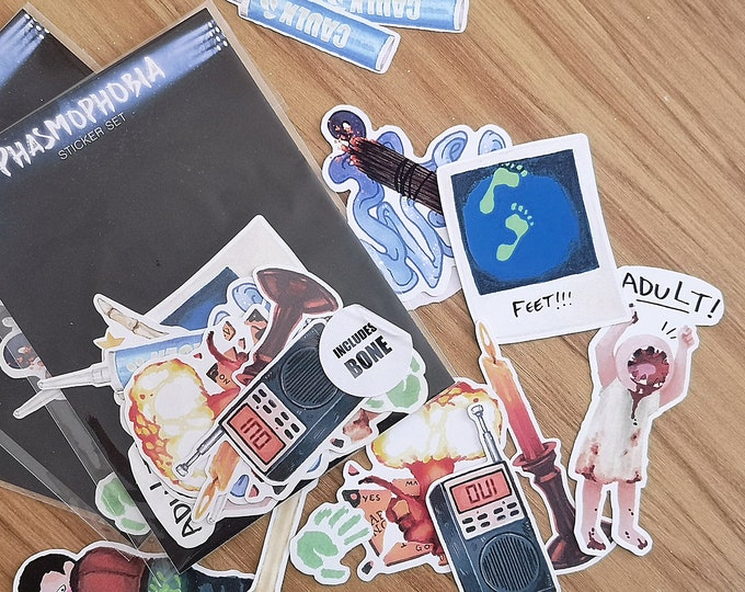 Phasmophobia Sticker Set | Pack of Ten Paper Stickers for Craft ...