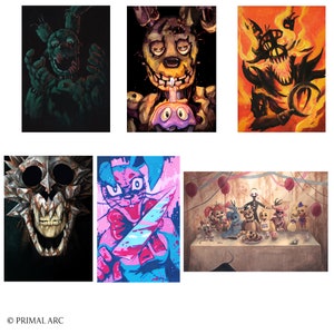 FNAF Small Art Prints Five Nights at Freddy's - Etsy