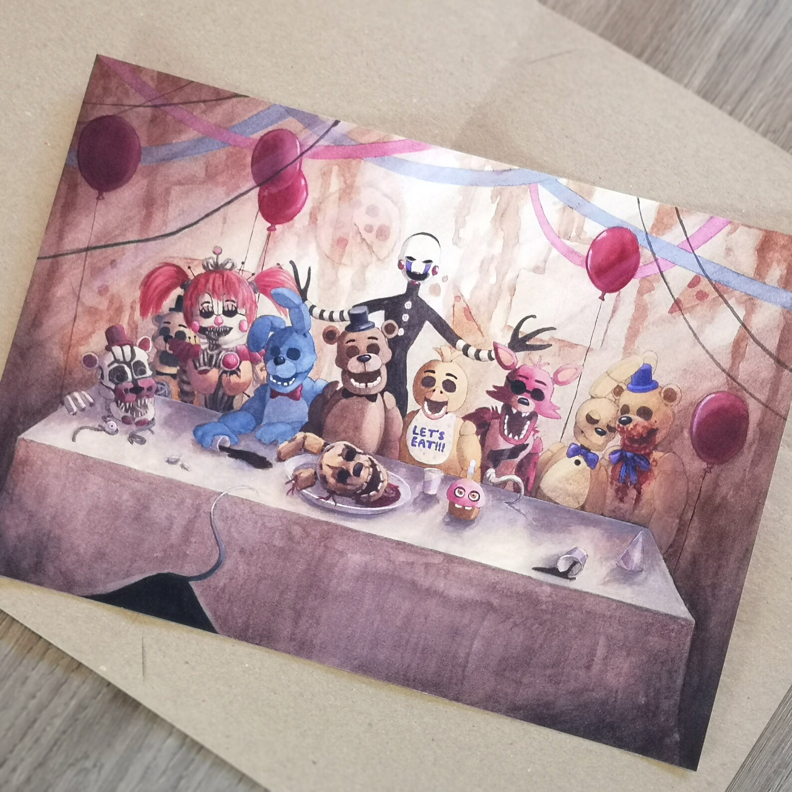 FNAF Art Print | the Happiest Day | Five Nights at Freddy's - Etsy