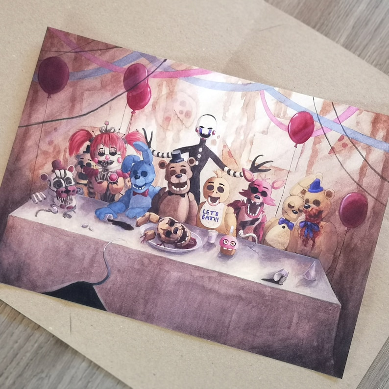 FNAF Art Print | the Happiest Day | Five Nights at Freddy's - Etsy