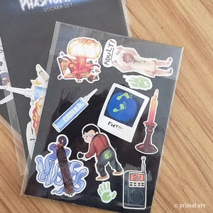 Phasmophobia Sticker Set | Pack of Ten Paper Stickers for Craft ...