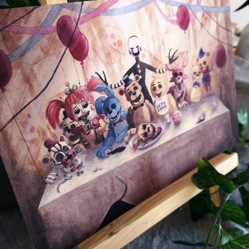 FNAF Art Print | the Happiest Day | Five Nights at Freddy's - Etsy