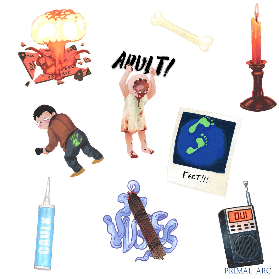Phasmophobia Sticker Set Pack of Ten Paper Stickers - Etsy
