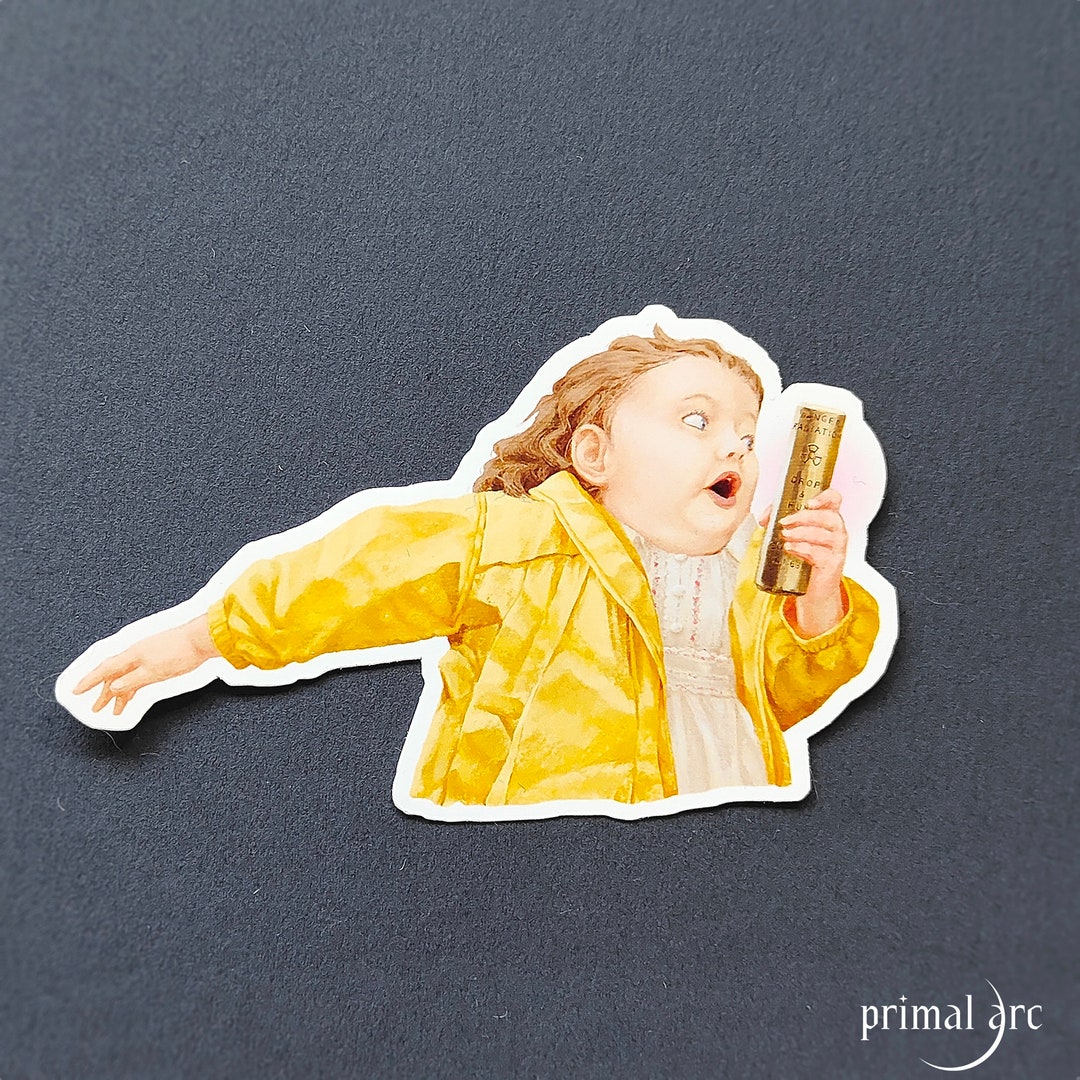 Drop and Run Meme Sticker | Gloss Finish Vinyl Sticker - Etsy