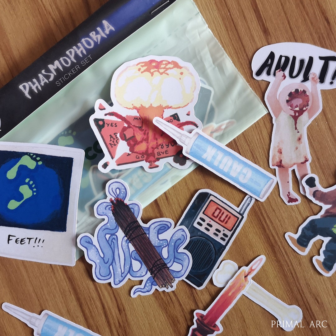 Phasmophobia Sticker Set Pack of Ten Paper Stickers for - Etsy UK