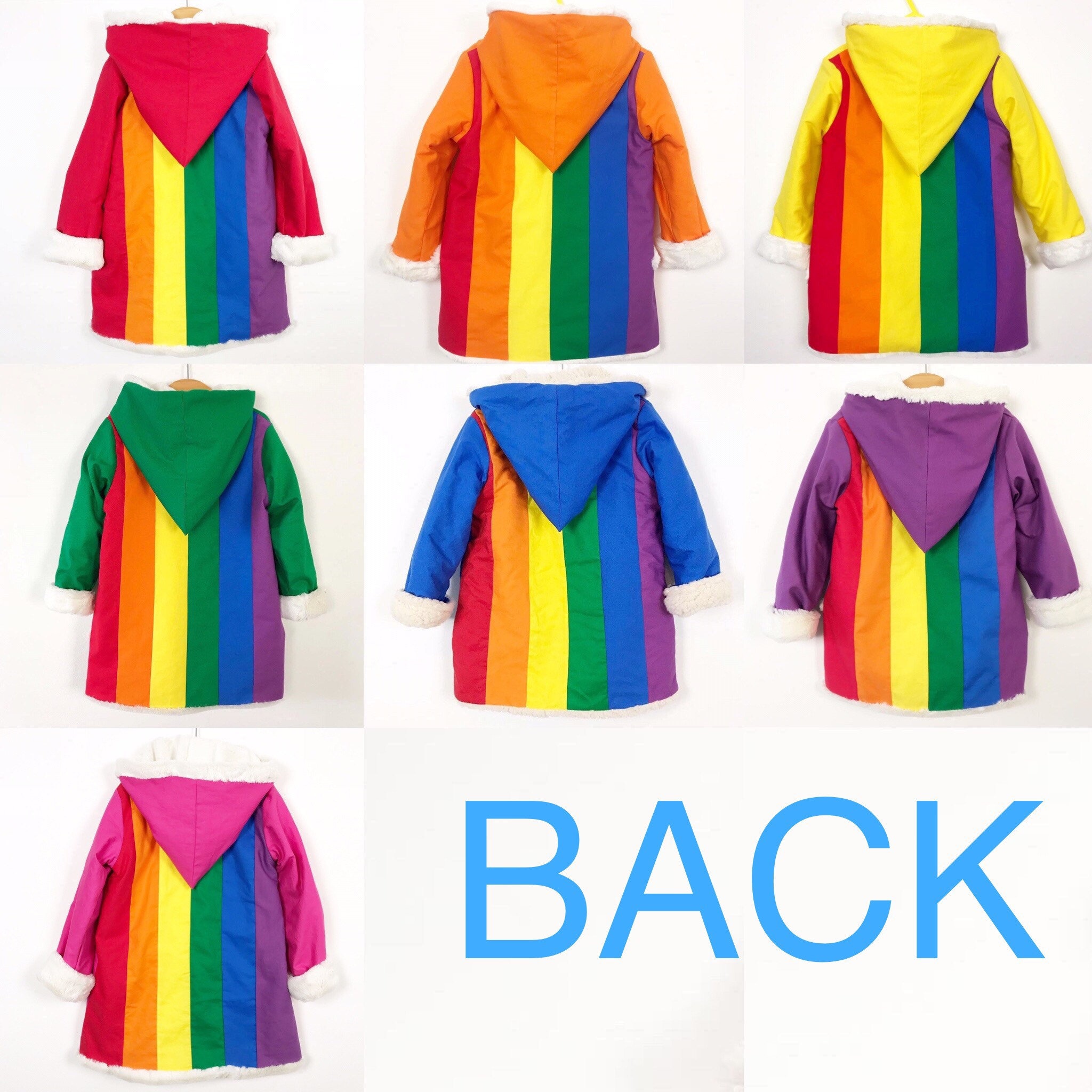 Rainbow Coat / Colourful /bright /jacket | Etsy