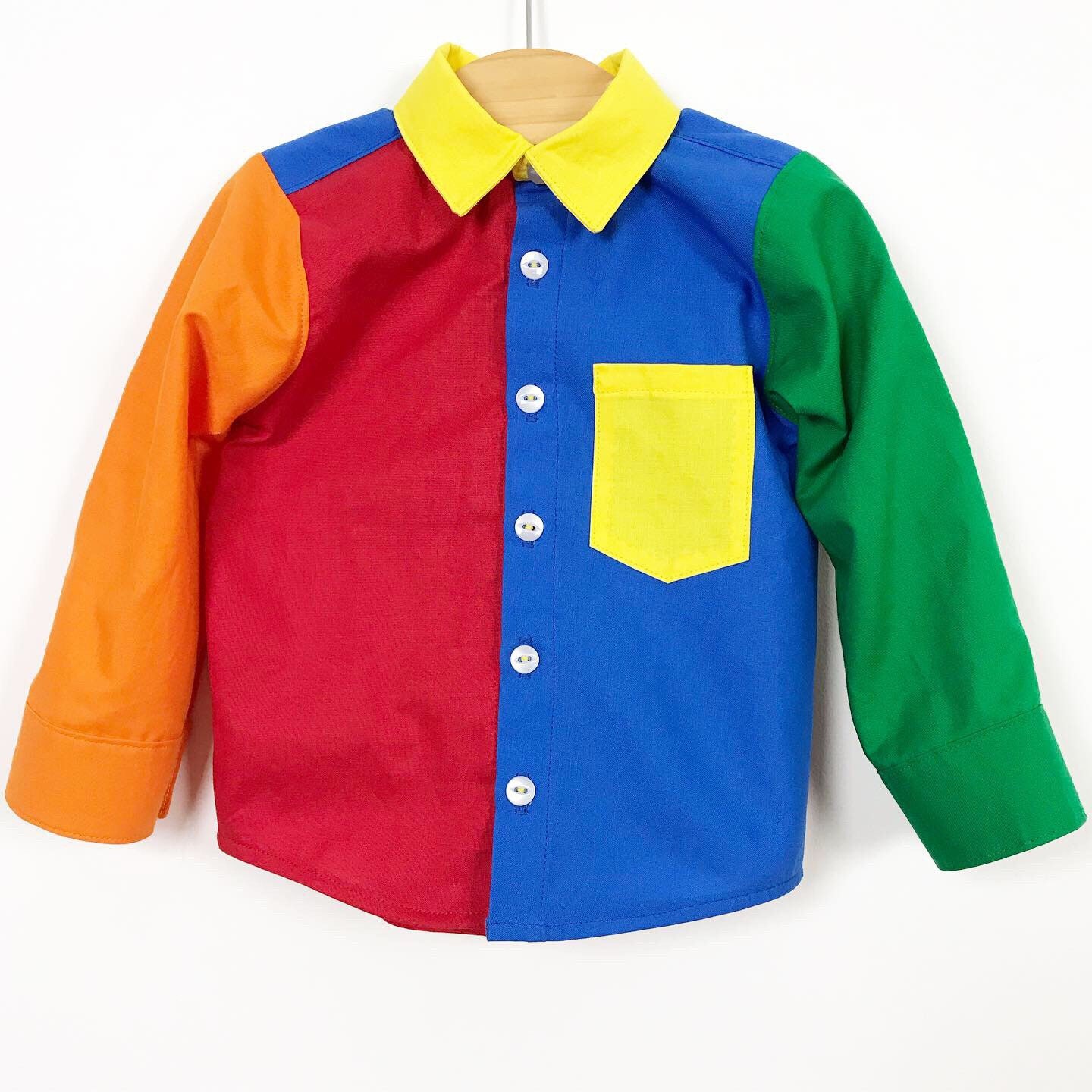 Multicoloured Shirt / Smart / Rainbow Shirt / Colourful | Etsy