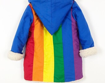 Rainbow Coat / Colourful /bright /jacket | Etsy