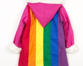 Rainbow Coat / Colourful /bright /jacket | Etsy