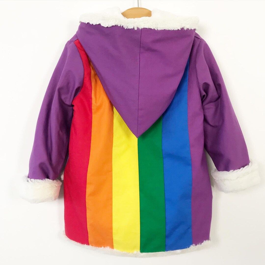 Rainbow Coat / Colourful /bright /jacket - Etsy