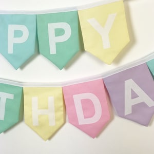 Custom Pastel Rainbow Name Bunting / Celebration / Flags - Etsy