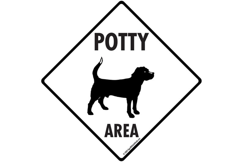 Potty Area Sign Dog Standing Potty Area Exterior Rust Free - Etsy
