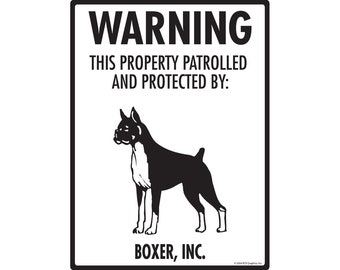 Boxer Aluminum Sign: 9x12, or 12x18 - Etsy