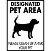 Potty Area Sign - All Pets Must Be on A Leash - Clean After Pet Yard ...