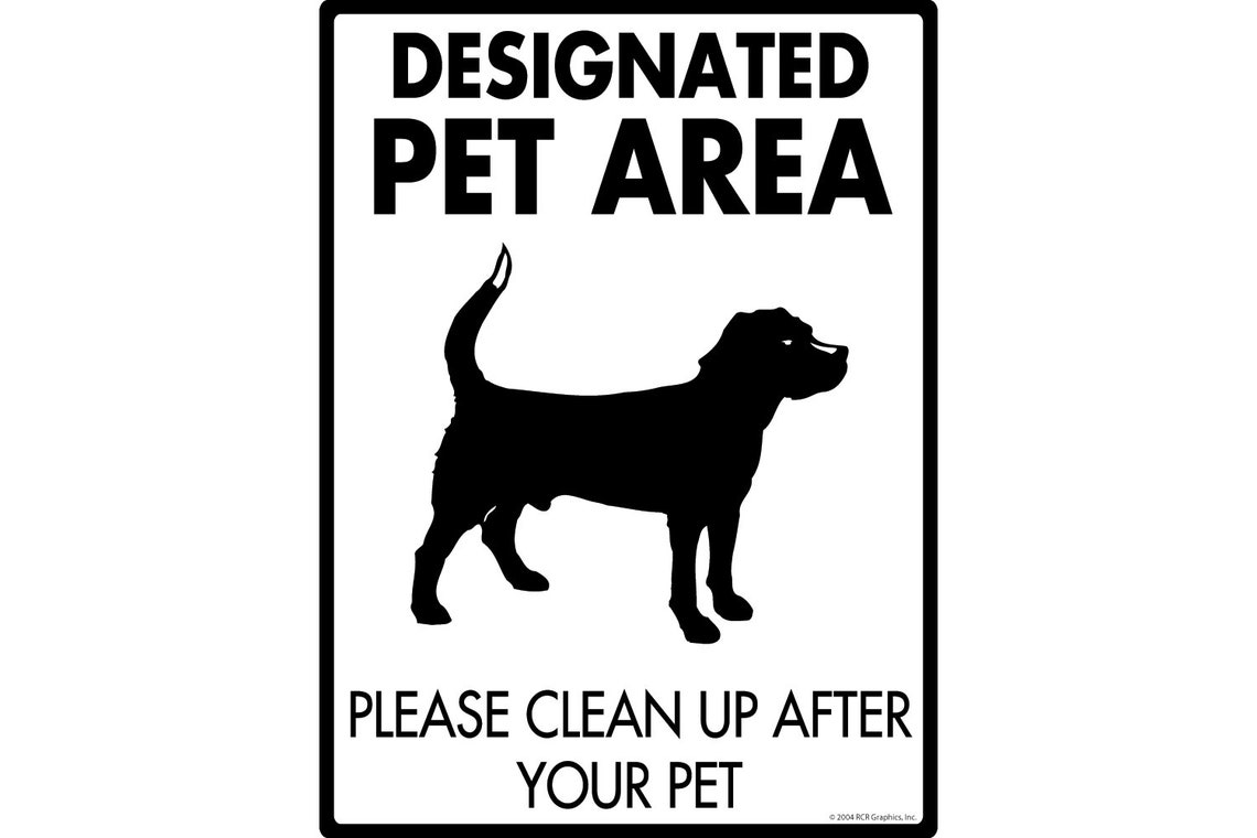 Potty Area Sign - Designated Pet Area - Clean up After Your Pet Yard ...