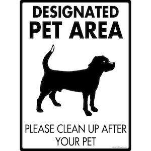 Potty Area Sign - Designated Pet Area - Clean up After Your Pet Yard ...