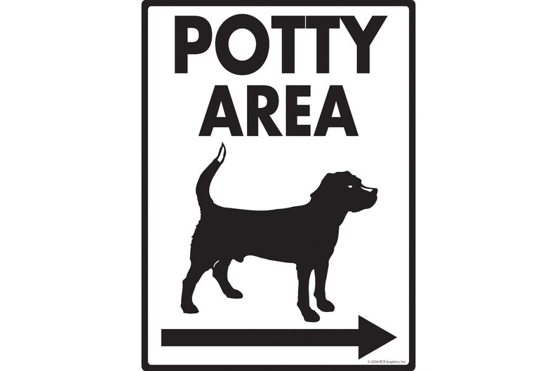 Potty Area Sign Dog Standing Potty Area Yard Exterior Rust - Etsy