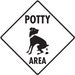 Potty Area Sign - Dog Pooping Potty Area Exterior Rust Free Aluminum ...