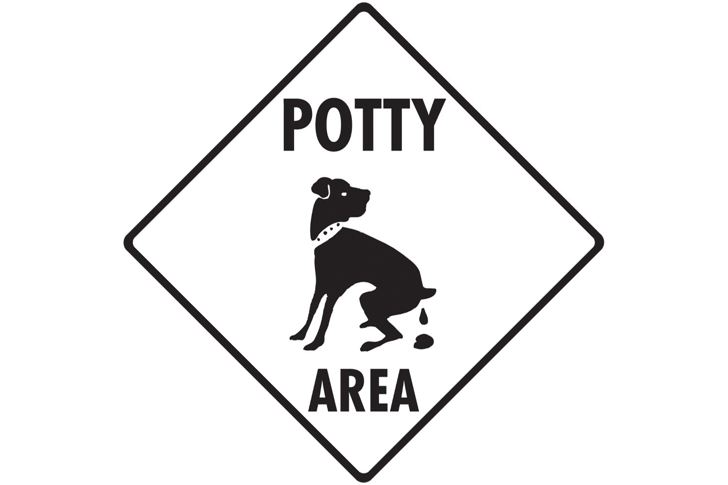 Potty Area Sign Dog Pooping Potty Area Exterior Rust Free - Etsy Canada