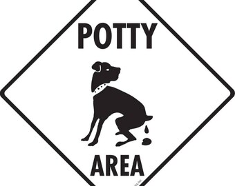 Dog Potty Area Sign | Etsy