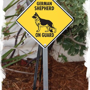 Warning! German Shepherd on Guard Aluminum Dog Sign or Vinyl Sticker - Etsy