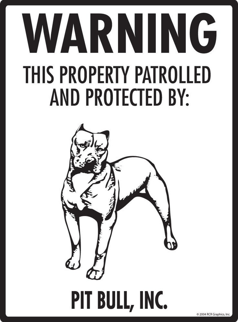 Warning Pit Bull Property Protected and Beware Aluminum Dog | Etsy