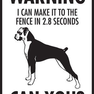 Warning Boxer Property Protected and Beware Aluminum Dog | Etsy