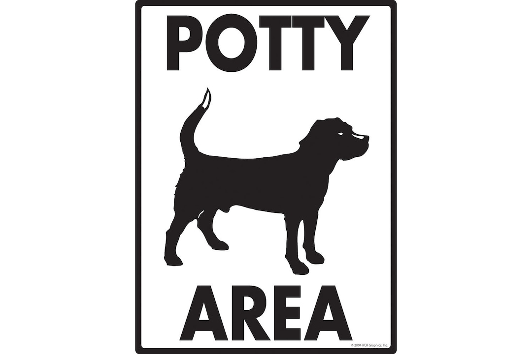 Potty Area Sign - Dog Standing Potty Area Yard Exterior Rust Free ...